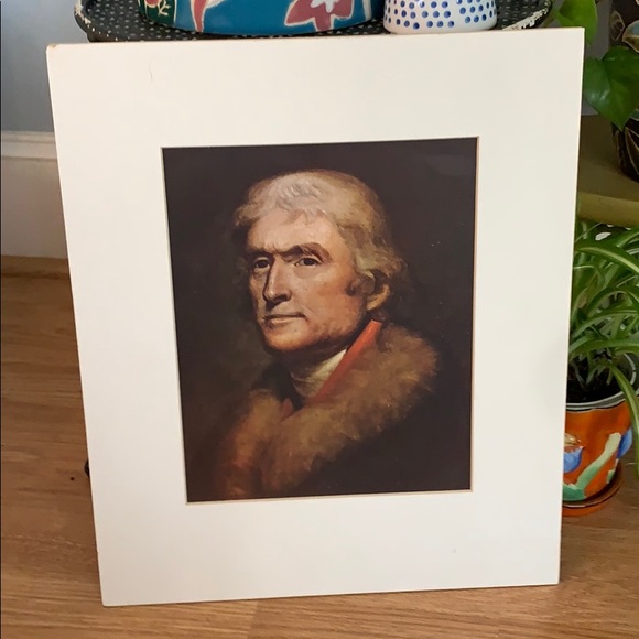 Vintage | Wall Decor | Vintage Thomas Jefferson Art Print American ...